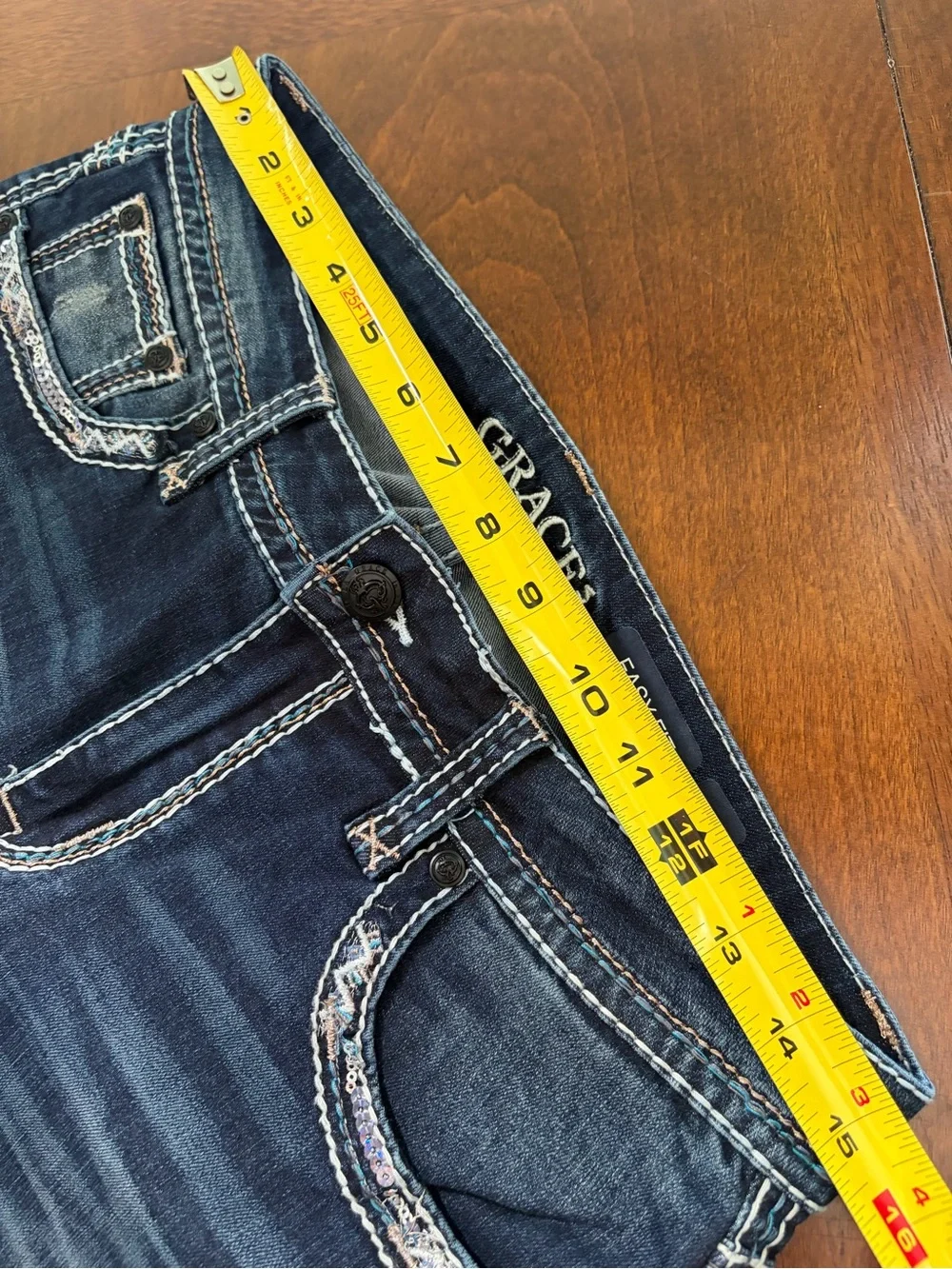 Grace in LA | Jeans | Grace In La Dark Blue Boot Cut Jeans With ...